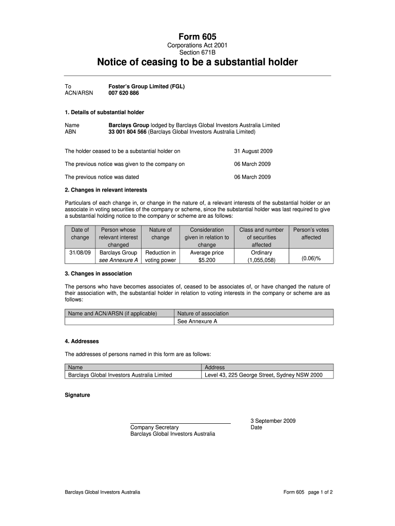 Fillable Online form 605 word version Fax Email Print - pdfFiller