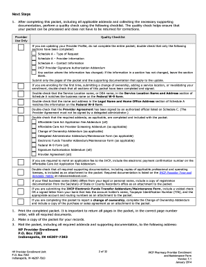 Fillable Online IHCP Pharmacy Provider Enrollment and Profile ...