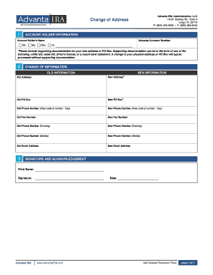 Fillable Online Advanta IRA Administration, LLC 13191 Starkey Rd Fax ...