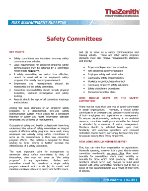 Fillable Online Safety committees are important twoway safety Fax Email ...