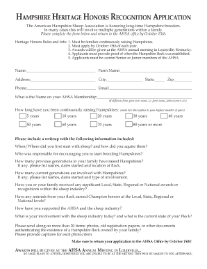 Fillable Online Heritage Form Fax Email Print - pdfFiller