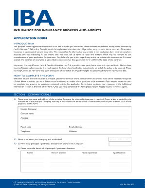 Fillable Online ProSuranceTM IBA Application Form Fax Email Print ...