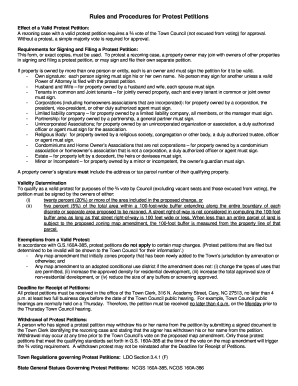 Protest Petition Form - Town Of Cary - Townofcary - Fill and Sign ...