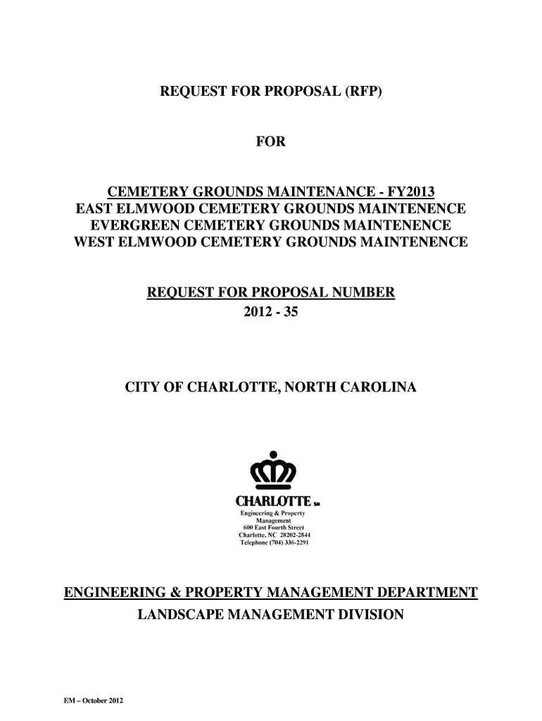 Fillable Online CEMETERY GROUNDS MAINTENANCE - FY2013 Fax Email Print - pdfFiller