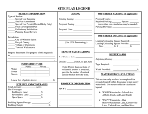 Fillable Online cityofws Site Plan Legend pdf78kb2p - City of Winston ...