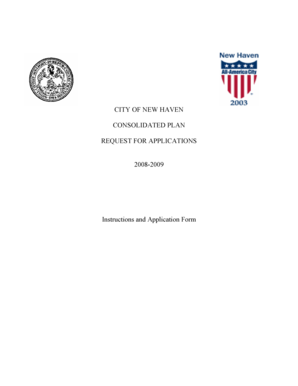 Fillable Online CITY OF NEW HAVEN CONSOLIDATED PLAN REQUEST FOR ...