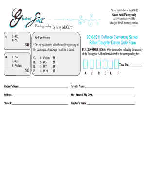 Fillable Online Def. Elem. Order Form - Defiance City Schools Fax Email ...