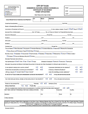 Fillable Online cityoftulsa PDF form - The City of Tulsa Online - cityoftulsa Fax Email Print ...