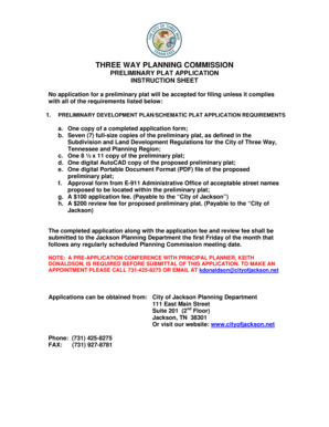 Fillable Online Three-Way Preliminary Plat Application - City of ...