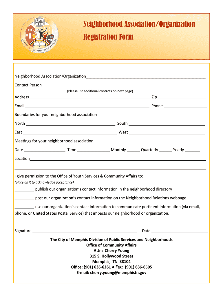 how to start a neighborhood association Fill Online, Printable ...