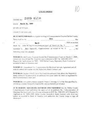 Fillable Online dallascounty.civicweb.netdocument613650COURT ORDER ...