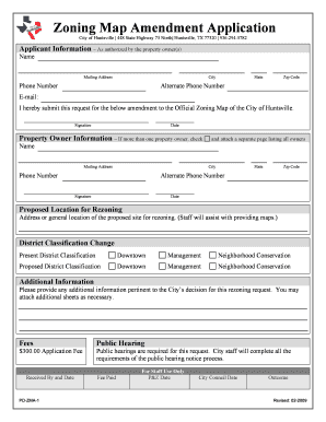 Fillable Online Zoning Map Amendment Application - City of Huntsville Fax Email Print - pdfFiller