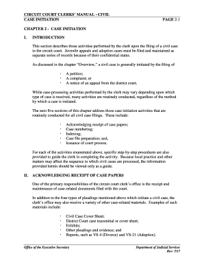 Fillable Online CHAPTER 2 - CASE INITIATION Fax Email Print - pdfFiller