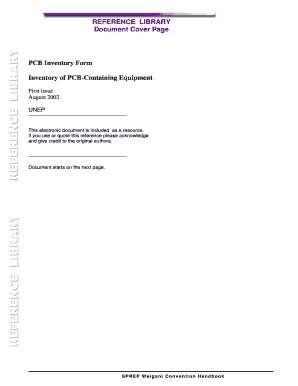 Fillable Online PCB Inventory Form Inventory of PCB-Containing ...