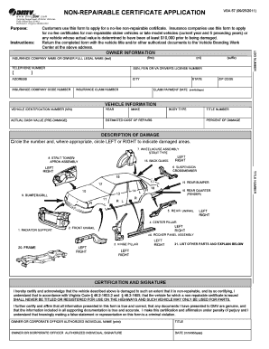 Fillable Online NON-REPAIRABLE CERTIFICATE APPLICATION Fax Email Print ...