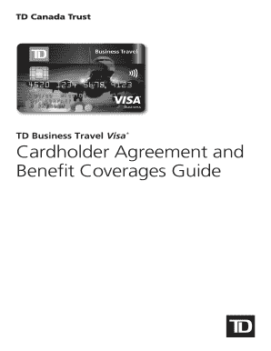 Fillable Online TD Business Travel Visa* Fax Email Print - pdfFiller