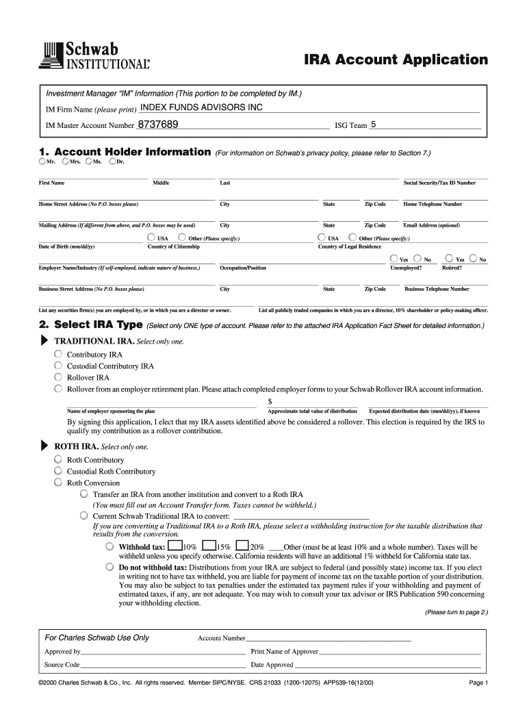 Fillable Online IRA Account Application Fax Email Print - pdfFiller