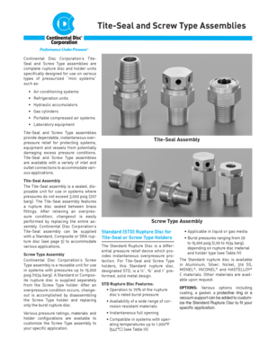 Fillable Online Tite-Seal and Screw Type Assemblies - Continental Disc ...