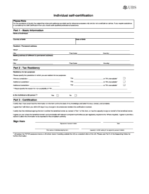 Fillable Online UBS Form - individuals TH v 1 0 0 Fax Email Print ...