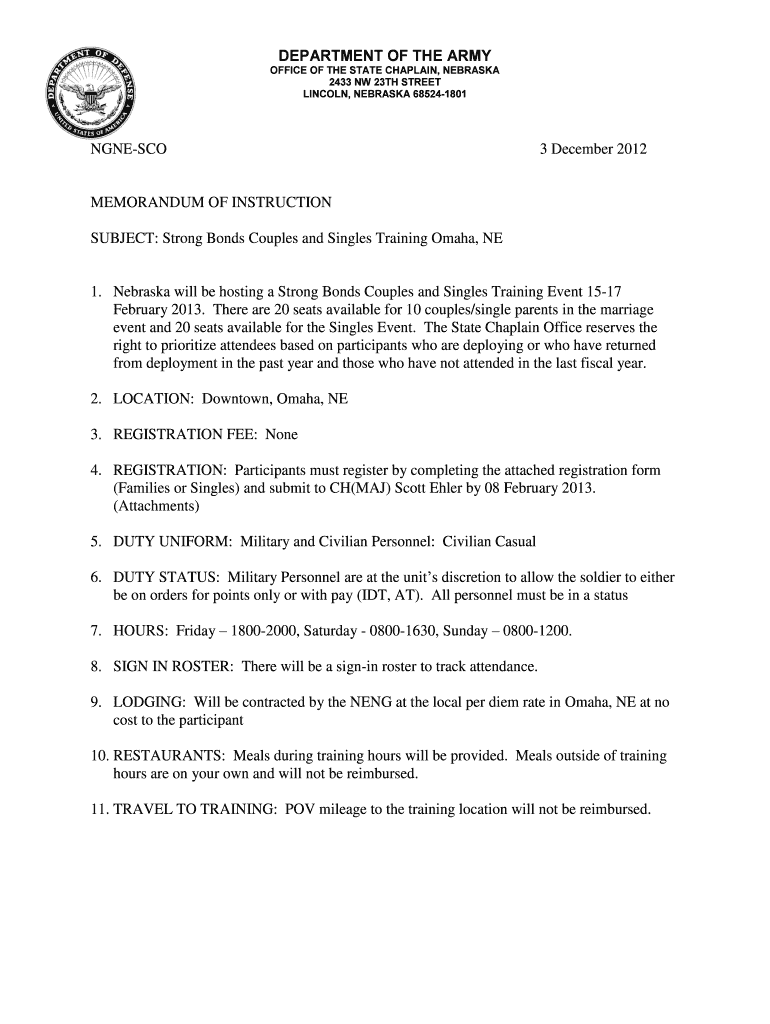 Fillable Online thekimfoundation Department of the Army Letterhead ...