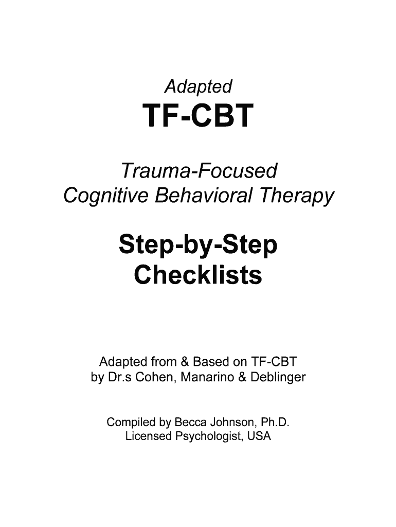 Trauma-Focused Cognitive Behavioral Therapy Checklist - Blank Fillable ...