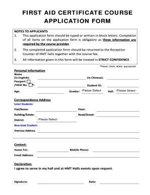 Fillable Online polyu edu Bfirst aidb certificate bcourseb application ...