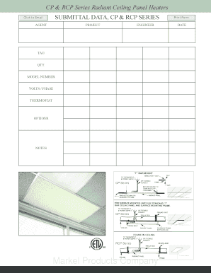 Fillable Online CP & RCP Series Radiant Ceiling Panel Heaters Fax Email ...