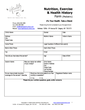 Fillable Online Nutrition & Fax Email Print - pdfFiller