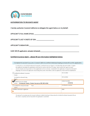 Fillable Online AUTHORIZATION TO DELEGATE AGENTdocx Fax Email Print ...