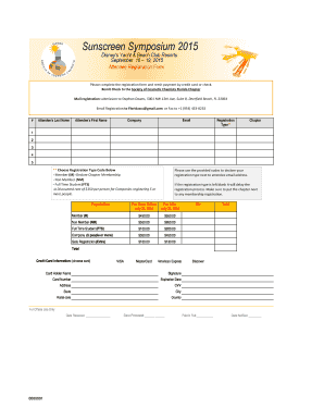 Fillable Online flscc Sunscree Symposium - Attendee Registration ...