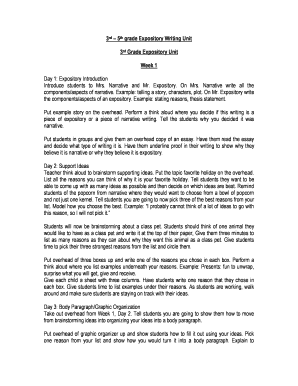 3rd Grade Expository Writing - Fill Online, Printable, Fillable, Blank ...