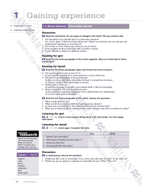 Fillable Online 1 Gaining experience Fax Email Print - pdfFiller