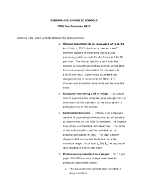 Fillable Online KHPS FOIA fee schedule and template26985653v1docx Fax ...