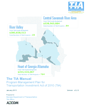 Fillable Online The TIA Manual - Transportation Investment Act (TIA ...