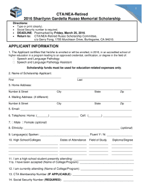 Fillable Online APPLICANT INFORMATION - ctaorg Fax Email Print - pdfFiller