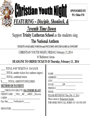 Fillable Online SPONSORED BY 951 Shine FM FEATURING Disciple Shonlock ...