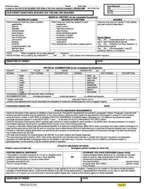 Fillable Online pgmiddle Sports Physical Form - Pacific Grove Middle ...