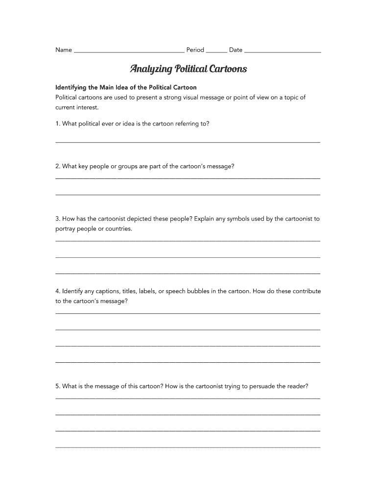 Fillable Online Analyzing Political Cartoons - hutchesonHISTORY Fax ...
