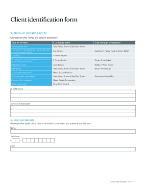 Fillable Online Client identification form - bjbwerebbcombau Fax Email Print - pdfFiller