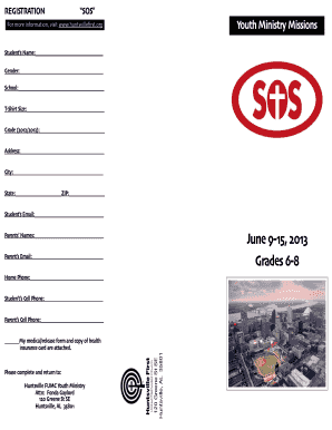 Fillable Online huntsvillefirst SOS Registration Form - Huntsvillefirst ...