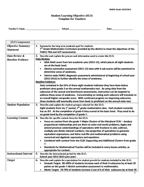 Fillable Online asdn The SLO Cycle and Development - ASDN Fax Email Print - pdfFiller