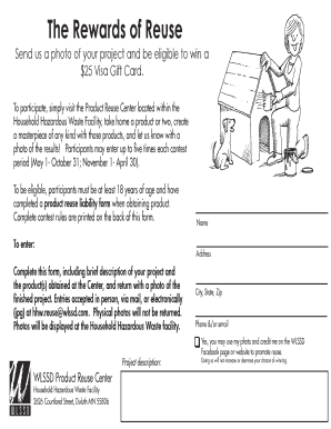 Fillable Online The Rewards of Reuse - bWLSSDb Fax Email Print - pdfFiller