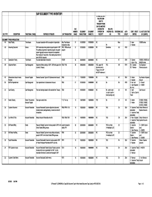 Fillable Online SAP DOCUMENT TYPE INVENTORY Fax Email Print - pdfFiller