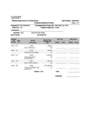 Fillable Online Virginia Department of Transportation Date Printed Fax ...