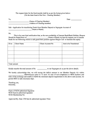 Fillable Online Format for Fund Transfer Request.doc Fax Email Print ...