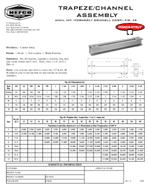 Fillable Online TRAPEZECHANNEL ASSEMBLY - Nefco Corporation Fax Email ...