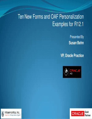 Fillable Online eastcoastoracle Ten New Forms and OAF Personalization Examples for R12 Fax Email ...