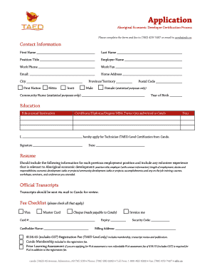 Fillable Online Application - Cando Fax Email Print - pdfFiller