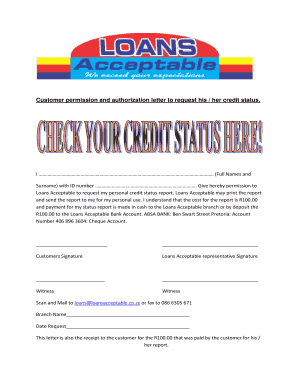 Fillable Online Customer permission and authorization letter to request ...