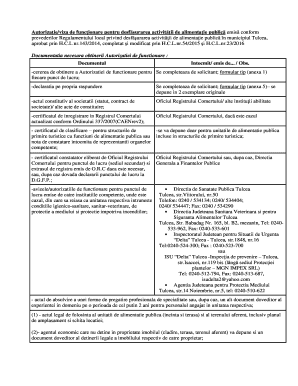 Fillable Online Autoriza ieviza de func ionare pentru desf urarea Fax Email Print - pdfFiller